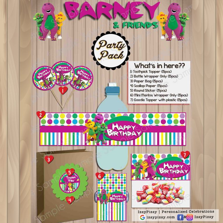 Barney & Friends Party Pack – IzsyPizsy