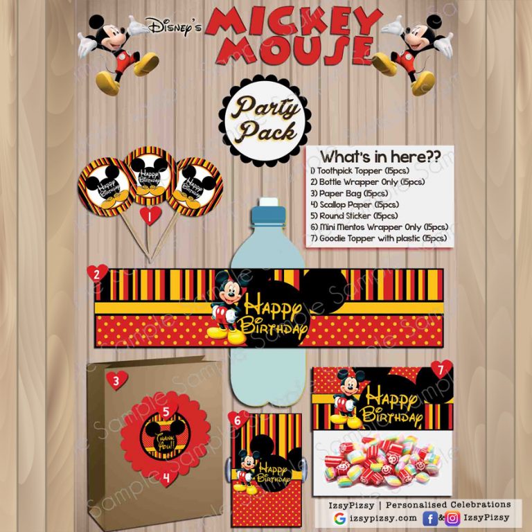 Mickey Mouse Party Pack – IzsyPizsy