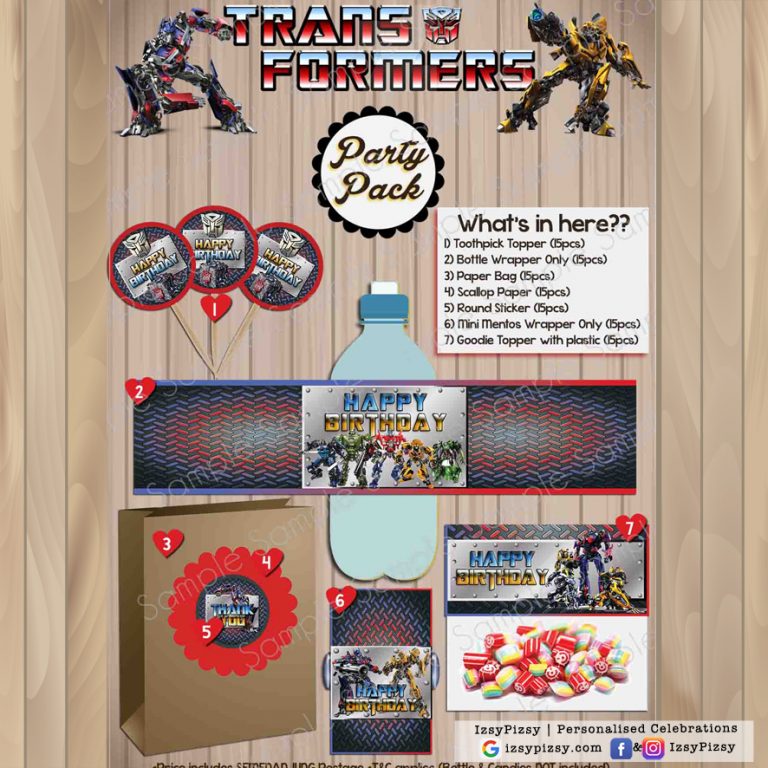 Transformers Party Pack – IzsyPizsy